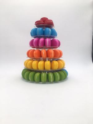 Cina Espositore per matrimoni Macaron in plastica bianca da 1 mm a 6 livelli in vendita