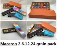 China individual cavity macaron box compartment macaron container stackable macaron clamshell lock‑closure macaron box raised dome lid box for sale