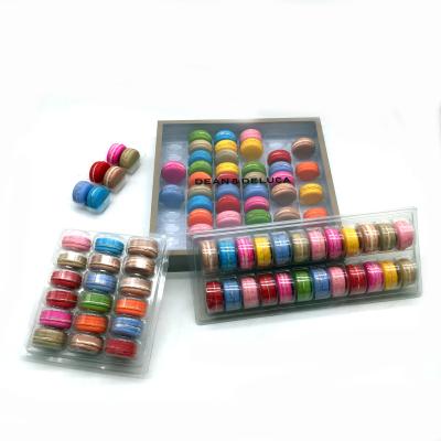 China Transparent Plastic Macaron Packaging Blister 6 X 10 Arrangement 60 Cells Macaron Packaging Tray for sale