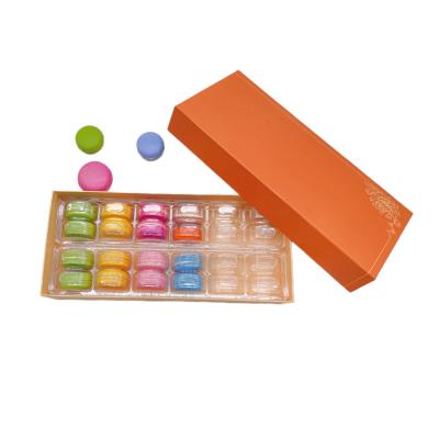 중국 안쪽인 플라스틱으로 재활용할 수 있는 엘에그트 오렌지 24 PC 마카롱 크라프트지 용지함 판매용