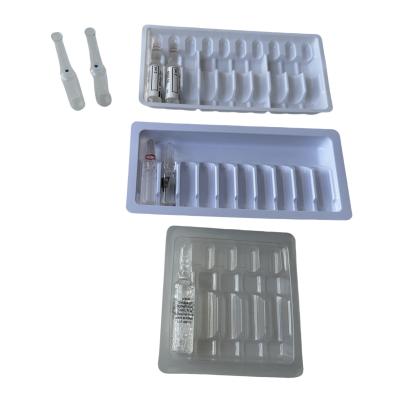 China 1 ml 2 ml 3 ml injectieampullen zelfklevend etiket PET ampullen bak aanpassing Te koop