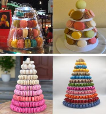 China Food Safe Macaron Paper Box Packing Macaron Plastic Box Drawer Style for sale