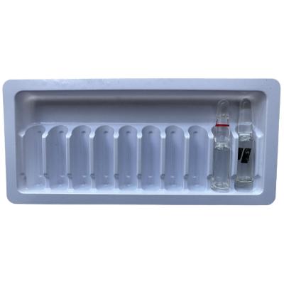중국 PET 블리스터 포장 트레이 1ml 2ml 물 주입 약품 앰풀 트레이 주문형 도매 판매용