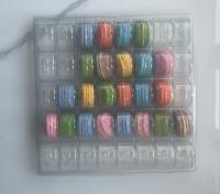China Transparent  40 Pieces Plastic Macaron Packaging Macaron Serving Tray for sale