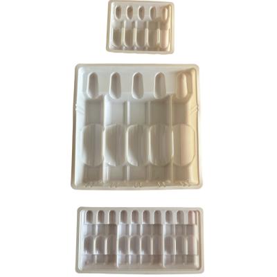 China PET Polyethylene Terephthalate Ampoule Tray Customized Wholesale 1ml 2ml 5ml 10ml Water Injection Ampoule Tray Customized Packaging for sale