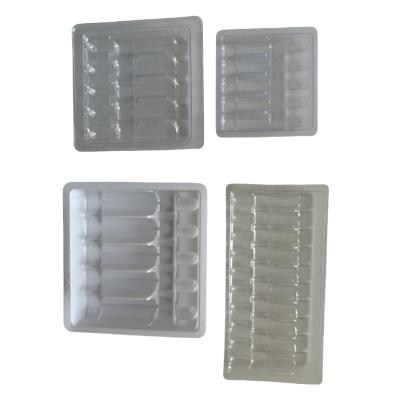 중국 1ml 2ml 5ml 10ml PET 앰풀 트레이 물 주입 앰풀 포장 트레이 사용자 정의 판매용