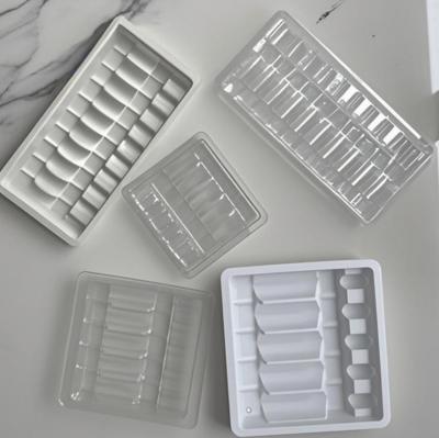China White Plastic Ampoule Tray Packaging 10ml Glass Vial Trays Plastic Ampoule Box for sale