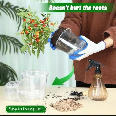 China high-quality hydroponic fresh flower pot pp double color plastic flower pot with competitive price. for sale