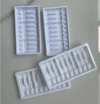 China Production and wholesale of 2-milliliter 10-dose vial blister trays, ampoule bottle trays, and various PET product trays for sale