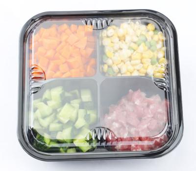 China Customizable Recyclable Transparent Packaging Box with Heat Sealing for Vegetables and Fruits for sale
