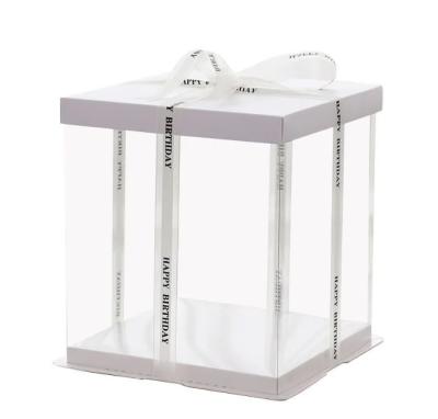 China Wholesale transparent paper cupcake packaging boxes. High-base model for 2, 4, 6, 12 cupcakes. for sale