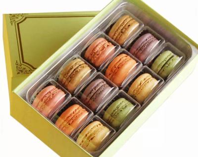 China pet macaron box plastic macaron holder  macaron display box  macaron takeaway box  macaron pastry container clamshell macaron tray for sale