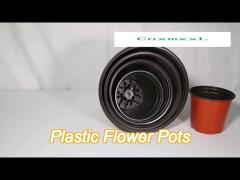 Breiten-Plastikblumen-Töpfe pp. Bombayhanf-15cm 12 Entwässerungs-Löcher