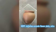 HDPE imitation ceramic flower plate, retro flower plate, plastic flower plate