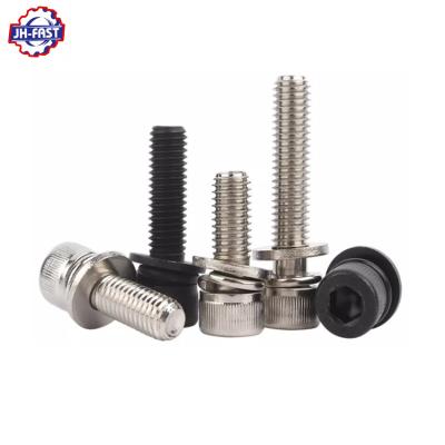 Cina Pan Head Dacromet Black Oxide Triple Combination Bolt Screw Assembly in vendita