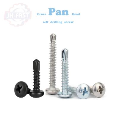 Cina Metrica Croce personalizzata intagliata Pan Wafer Head Self-Drilling Roof Screw con finitura gialla in vendita