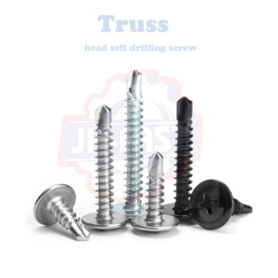 Cina Metrica Croce personalizzata intagliata Pan Wafer Head Self-Drilling Roof Screw con finitura gialla in vendita