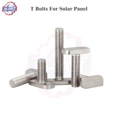 Cina DIN Standard Custom Galvanized Zinc T-Head Bolt M6 M8 M10 M12 per il montaggio di pannelli solari in vendita