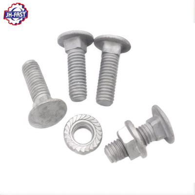 Cina Fornitura diretta M4 M5 M6 M10 M12 bulloni di carrello con collo quadrato e testa rotonda in vendita