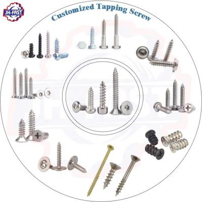Cina Ossido nero metrico Hex Torx Cross Flat Truss Pan Head Screw auto-tapping per plastica e legno in vendita