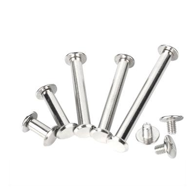 Cina In ottone 2 mm 4 mm 5 mm Maschio e femmina Punto di legame per viti di Chicago Libro di conto per cuoio in vendita