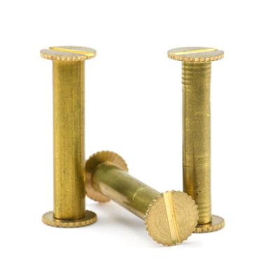 Cina In ottone 2 mm 4 mm 5 mm Maschio e femmina Punto di legame per viti di Chicago Libro di conto per cuoio in vendita