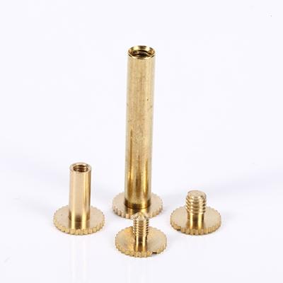 Cina In ottone 2 mm 4 mm 5 mm Maschio e femmina Punto di legame per viti di Chicago Libro di conto per cuoio in vendita