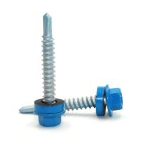China OEM Customized Galvanized Hex Washer Head Self Drilling Screw for Roofing Carbon Steel 8mm for sale