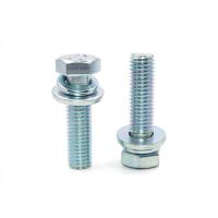 China Combination Hex Head Bolt with Single Coil Spring Lock Washer and Plain Washer Assemblies Carbon Steel Stainless Steel for sale
