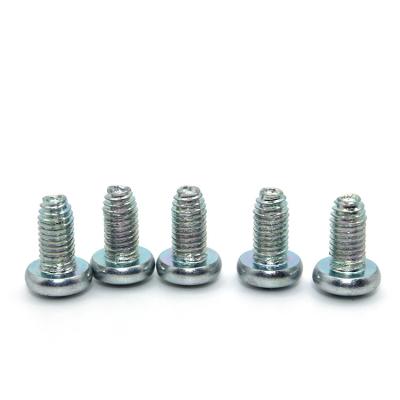 Cina Dimensione personalizzata Colore zinco M2.2-M9.5 Croce intagliata Pan Head Thread Rolling Screws in vendita