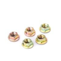 China Galvanized Serrated Self Locking Hex Flange Nut DIN6923 M6 Carbon Steel for Mining for sale