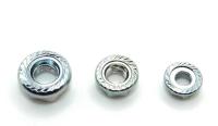 China Galvanized Serrated Self Locking Hex Flange Nut DIN6923 M6 Carbon Steel for Mining for sale