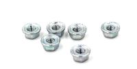China Galvanized Serrated Self Locking Hex Flange Nut DIN6923 M6 Carbon Steel for Mining for sale