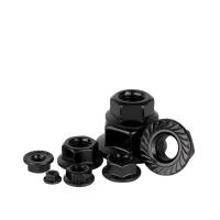 China Galvanized Serrated Self Locking Hex Flange Nut DIN6923 M6 Carbon Steel for Mining for sale