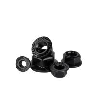 China Galvanized Serrated Self Locking Hex Flange Nut DIN6923 M6 Carbon Steel for Mining for sale