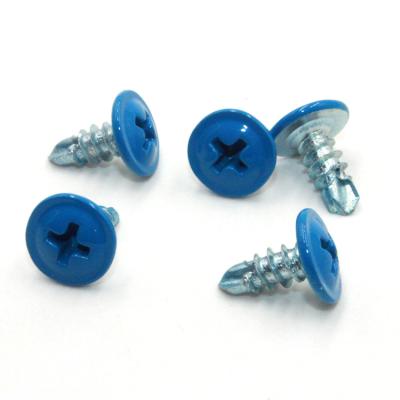 China SS304 410 Roestvrij staal Gemotiveerde Phillips Truss Wafer Hoofd Tek Dak zelfborende schroeven Te koop