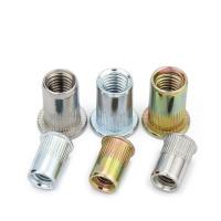 China M3 to M12 Flat Head Knurled Threaded Insert Rivet Nut Carbon Steel Stainless Steel Brass for sale