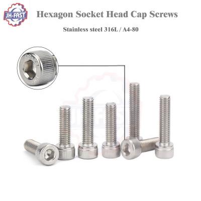 中国 DIN912 A2 SS304 SS316 ヘクサゴンソケットヘッドキャップスクリュー M6 M8 M10 M12 消極化仕上げ 販売のため