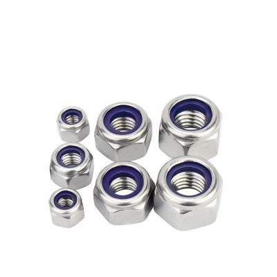 Cina SS304 SS316 Acciaio inossidabile Hex Nylon Lock Nut Materiale in ottone M3 M4 M5 M6 M8 M10 DIN982 DIN985 in vendita