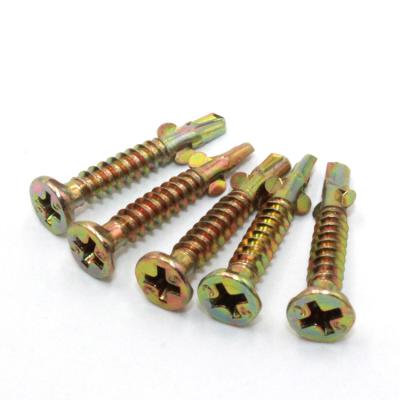 Cina ISO9001 2015 Certificato Flat Head Self Drilling Wing Screw Black Blue Zinc Countersunk in vendita