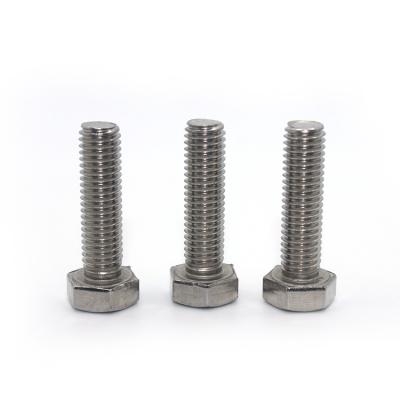 China Hexbolten van roestvrij staal DIN 933 SS304 Gepassiveerde afwerking ISO4017 DIN933 M3 M4 M5 M6 M8 Te koop