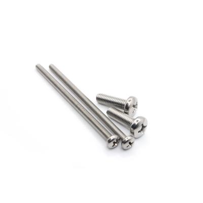 China DIN7985 SS304 roestvrij staal Phillips Cross ingebouwde ronde pan hoofd machine schroef Te koop