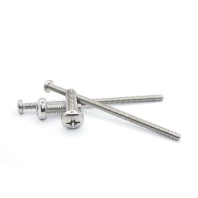 China DIN7985 SS304 roestvrij staal Phillips Cross ingebouwde ronde pan hoofd machine schroef Te koop