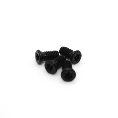 China M4 14mm Black Oxide Flat Countersunk Head Steel Metric Mini Torx Screws with Control for sale