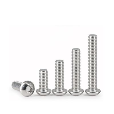 China ISO7380 Edelstahl Hexagon Steckdose Knopf Rundkopf Schraube M2 M3 M4 M5 M6 M8 M10 zu verkaufen