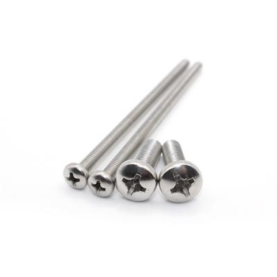 China Aço inoxidável 304 Phillips Pan Head Machinery Screw M2 M3 M4 M5 M6 M8 Cross Recessed à venda