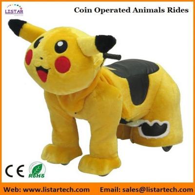 China Pokemon Coin Operated Battery Animals Electric Ride on Motorized Animals for mall for sale