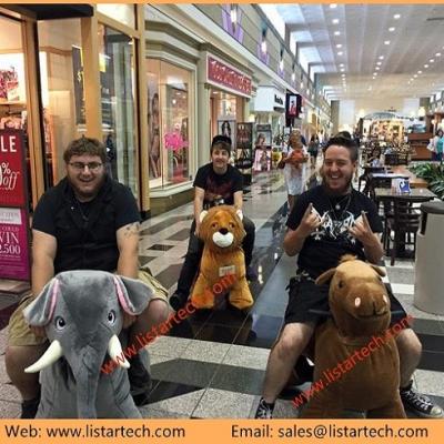 China Stuffed Animal Ride Happy Rider Toys on Wheel Ride on Plush Animal Toy in Shopping Center for sale