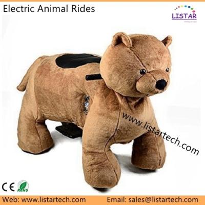 China Medium Plush Electric Animal Scooters, Coin Operated Battery Animals Electric Rides for sale