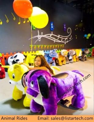 China Plush Ride on Toys Car Plush Motorized Animals Rides for Older Kids in Birthday Party for sale